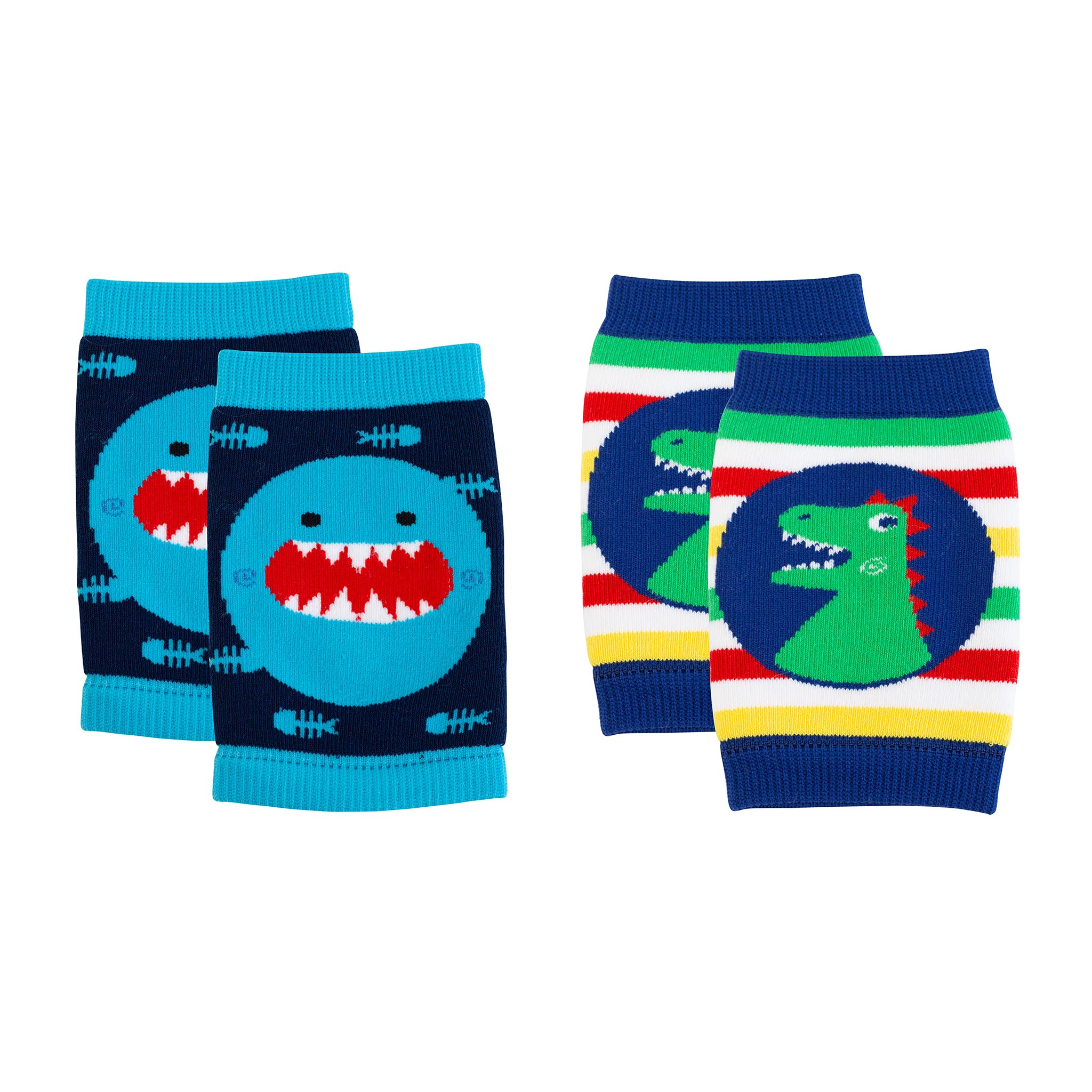 ZOOCCHINI Baby Crawler Knee Pads Set (2 pk) - Shark & Dinosaur