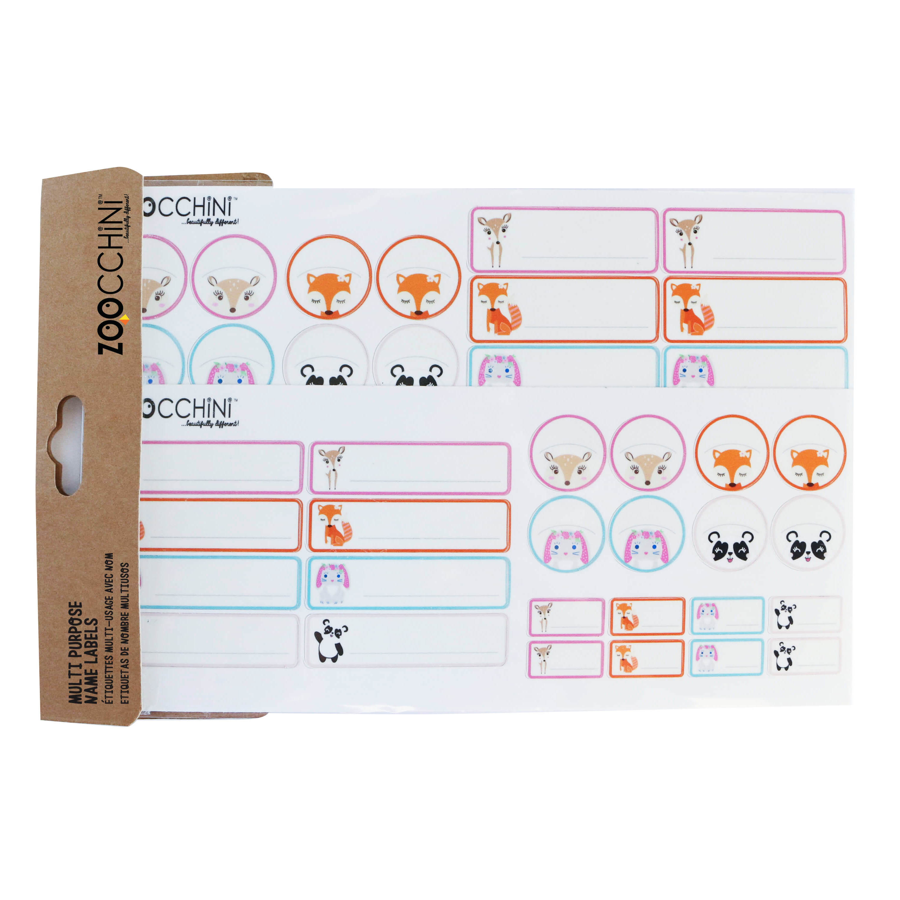 ZOOCCHINI Kids Waterproof Washable Name Labels - Fiona the Fawn