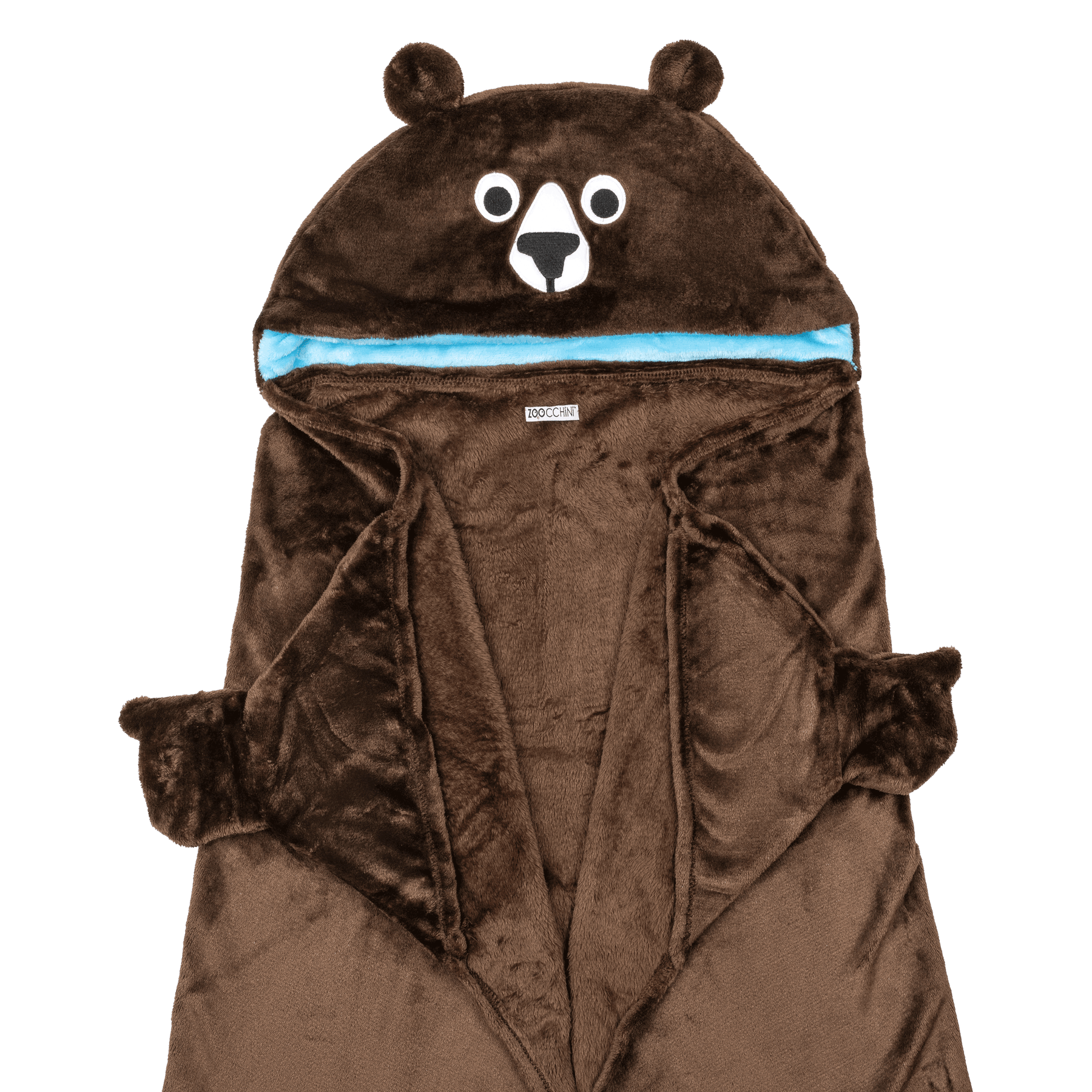 ZOOCCHINI Toddler/Kids Animal Hooded Blanket - Bosley the Bear